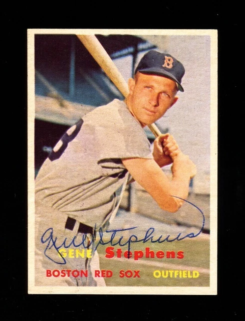 1957 TOPPS GENE Stephens #217 Red Sox Signed Autograph Vintage $25.00 ...