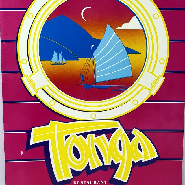 VINTAGE 1988 TONGA Room Restaurant Dinner Menu Fairmont Hotel San ...