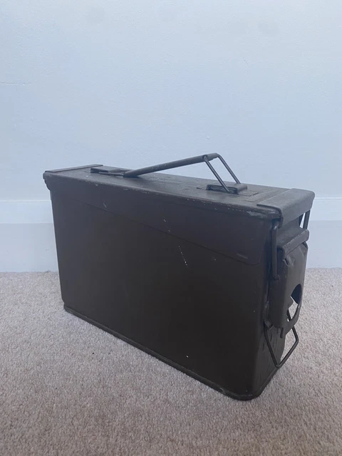 MILITARY NATO CARTRIDGE Ammo Box SV479 H84 Mk1 RTB 1968 Metal Case ...