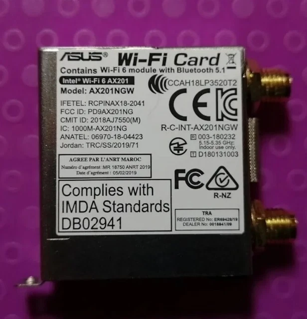 ASUS WIFI CARD With Intel AX201 NGW M 2 Module Bluetooth CNVio2 2 14 asus-wifi-card-with-intel-ax201-ngw-m-2-module-bluetooth-cnvio2-2-14