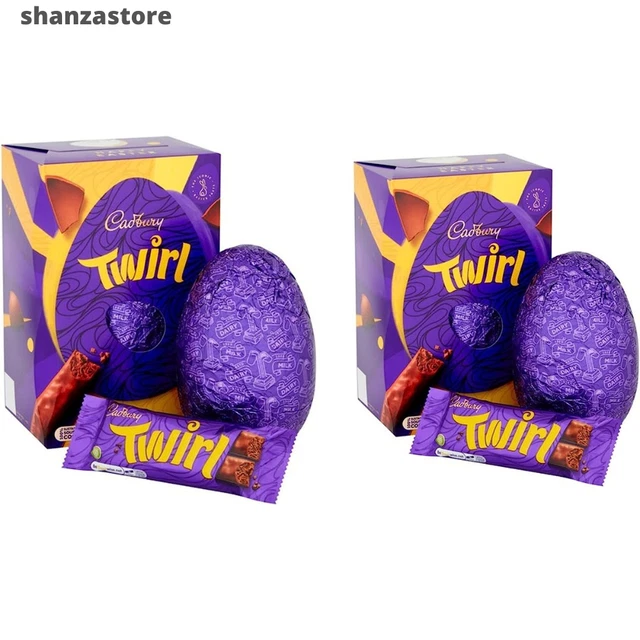 CADBURY TWIRL LARGE Easter Egg 198g Pack of 2, Cadbury Milk Chocolate Egg £14.99 - PicClick UK