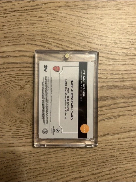 ETHAN NWANERI 2024-25 Topps Chrome UCC Rookie Base Autograph RC £42.00 ...