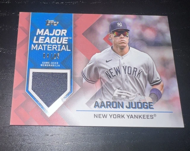 AARON JUDGE MAJOR League Materials Relic PATCH ROSSA/25 2022 Topps ...