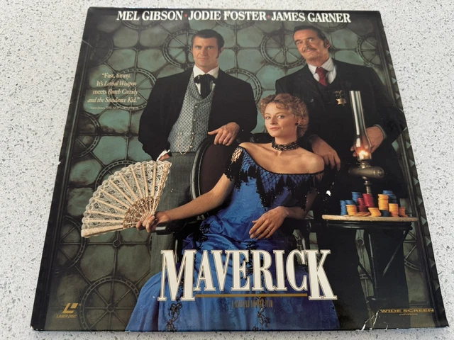 MAVERICK 1994 LASERDISC Widescreen NTSC RARE OOP *IN STOCK UK* £4.99 ...