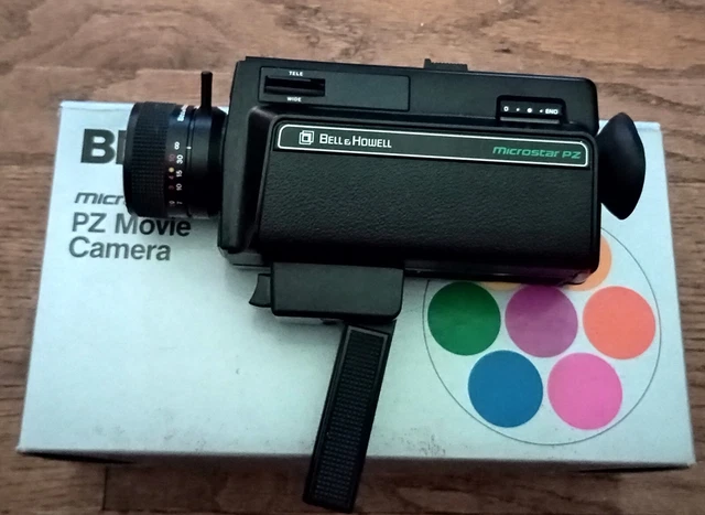 BELL & HOWELL Microstar PZ vintage Movie Camera 2225 1979 manual & box ...