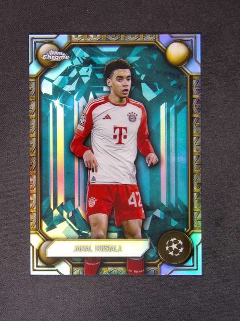 2023-24 TOPPS JADE UEFA Jamal Musiala #JE-5 Chrome Jadeite Emerald SSP ...