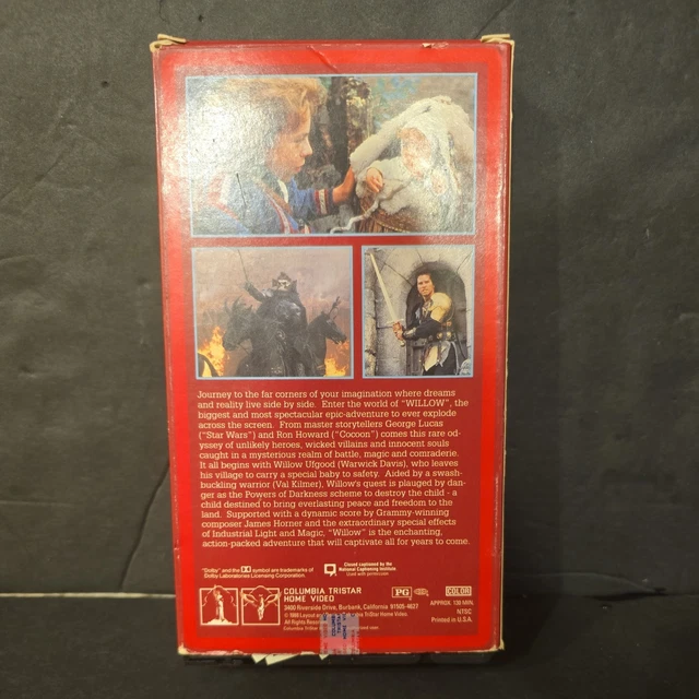 RON HOWARD’S WILLOW (RCA VHS, 1988) Warwick Davis Val Kilmer #63 £10.74 ...