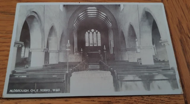 VINTAGE 1908 ALDBROUGH Church, Hull. East Yorkshire Real Photo Postcard ...