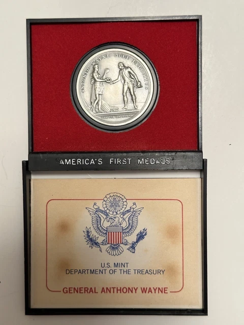 U.S. MINT GENERAL Anthony Wayne America's First Medal Pewter Coin w ...