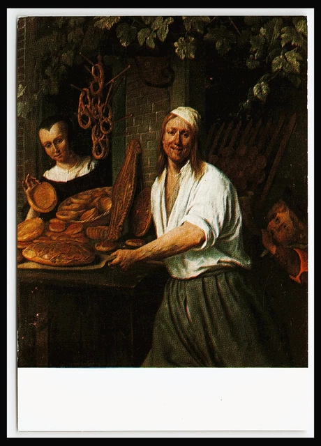 AMSTERDAM JAN STEEN The Baker Oostwaard Artist Continental Postcard cl6 ...
