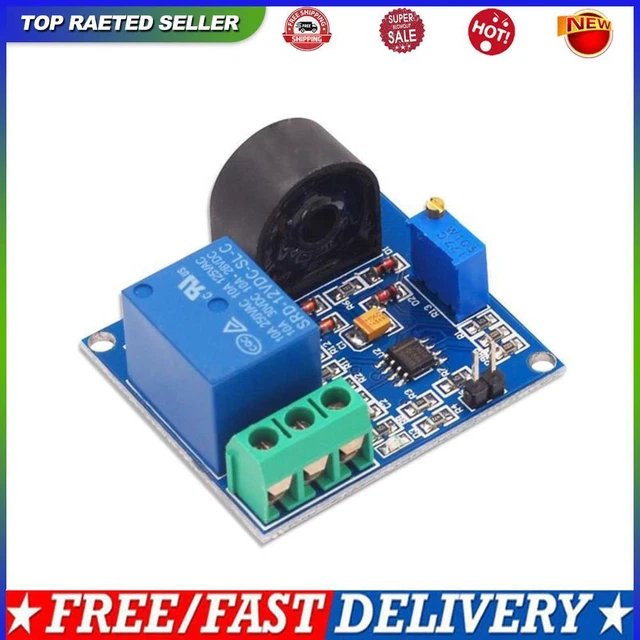 DC 12V CURRENT Detection Sensor Module 5A Relay Overcurrent Over ...