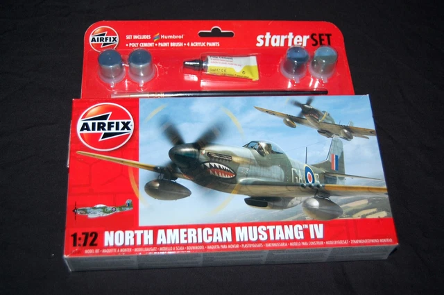 AIRFIX 1/72 SCALE North American (P-51D) Mustang Mk.IV Model Kit Starter Set £1.97 - PicClick UK