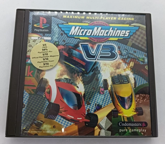 MICRO MACHINES V3 PS1 Sony PlayStation black label racing - Case and ...