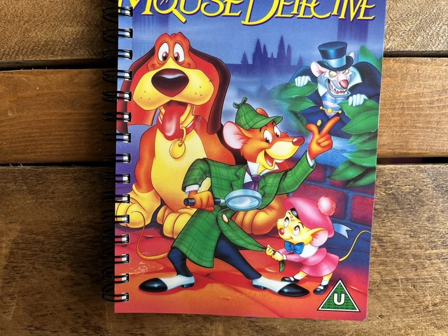 RECYCLED/UPCYCLED DISNEY VHS Notebook -Basil The Great Mouse Detective ...