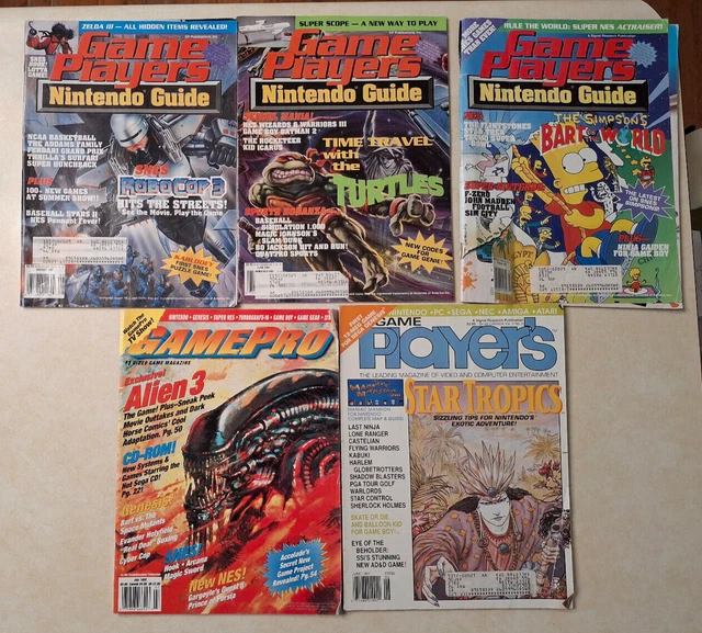 GAME PLAYERS MAGAZINE Lot Nintendo Guide GamePro 1991 1992 TMNT Robocop ...