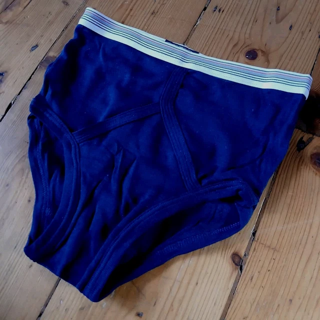 VINTAGE JOCKEY Y-FRONT Brief In Dark Blue £5.99 - PicClick UK
