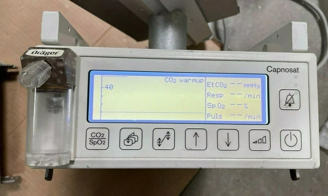 DRAGER DRAEGER CAPNOSAT etCO2 Capnography Co2 Spo2 Monitor Typ 8290600 ...
