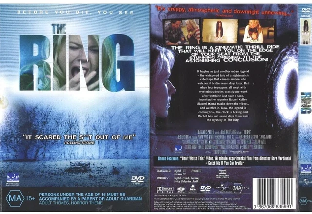 THE RING DVD Region 4 PAL Free Postage Ex Rental VGC $15.06 - PicClick AU