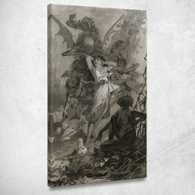 LA DANZA DELLA Morte Alphonse Mucha, amu118 quadro stampa su tela EUR ...