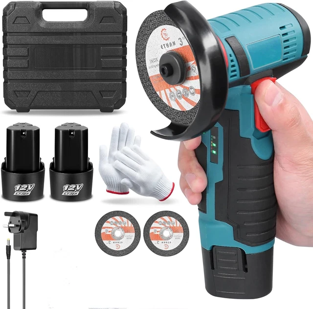 FREE 1200MAH BATTERY 300W Mini Angle Grinder Rechargeable Grinding Tool ...