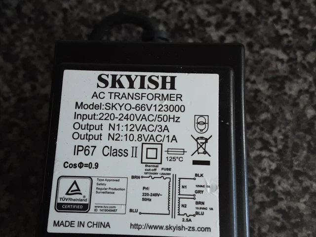 INTEX PURE SB-H20 skyish POWER transformer 66volt 123000 EUR 26,22 ...