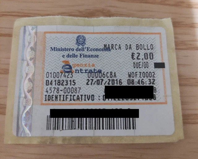 MARCHE DA BOLLO 2 euro nuove vari anni 2016-2017-2018-2019-2020-2021 ...