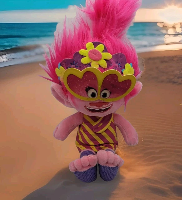 DREAMWORKS TROLLS WORLD tour Poppy Sunshine Troll 15"Cuddly Plush Soft ...