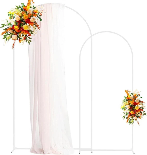METAL ARCH BACKDROP Stand White Wedding Backdrop Stand Set of 2 (7.2FT ...