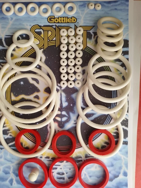 FLIPPER.GOTTLIEB-SPIRIT.KIT ELASTIQUES -CAOUTCHOUCS-PINBALL Rubber Kit ...