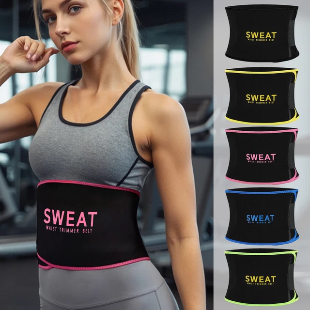 MEN SWEAT BELT Women Tummy Waist Cincher Sweat Belt Trainer Body Shaper ...