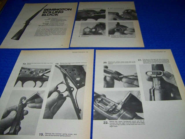 REMINGTON ROLLING BLOCK (Series) Rifle..field Strip & Reassembly Tips ...