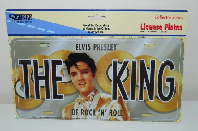 ELVIS PRESLEY 'THE KING' License Plate Metal Tin Sign Man Cave - New ...
