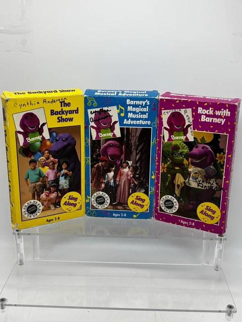 BARNEY SING ALONG VHS Lot of 3 1990 Rock With Barney 1992 Backyard ...