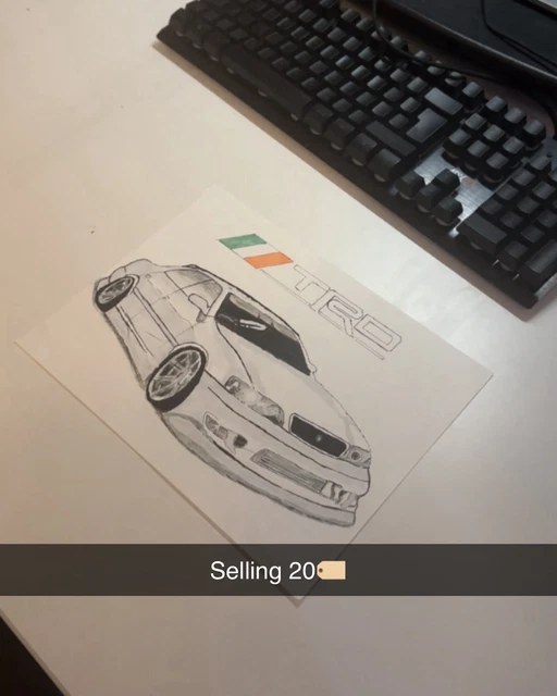 TOYOTA CHASER DRAWING, A4 Page With Trd Logo £11.12 - PicClick UK