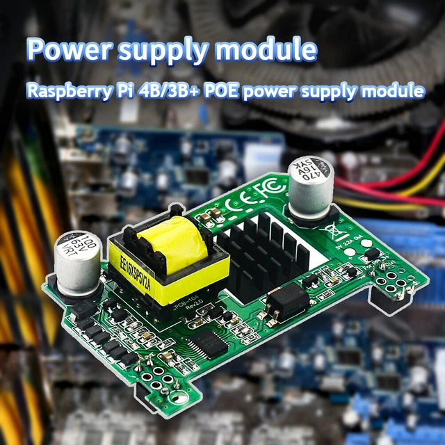 POE POWER SUPPLY Modules Network Power with Heatsinks for Raspberry Pi ...