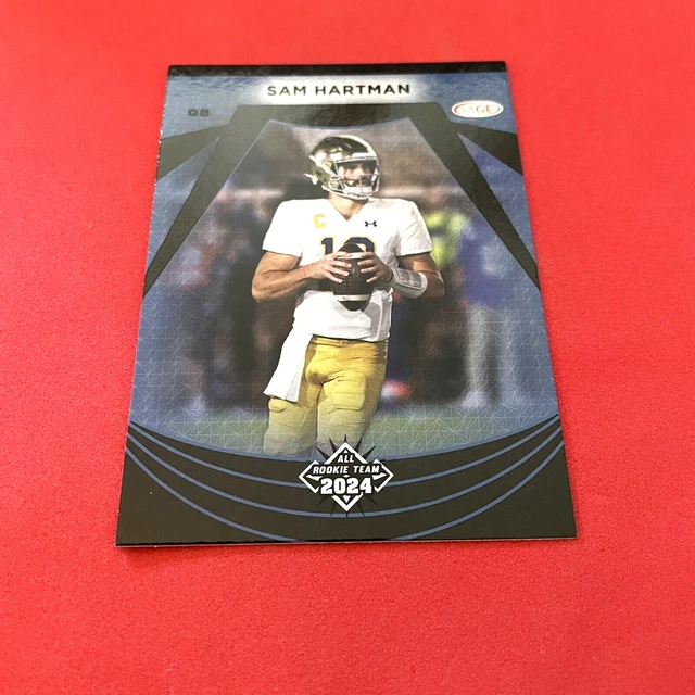 SAM HARTMAN... ROOKIE... Notre Dame/Washington Commanders... 2024 Sage ...