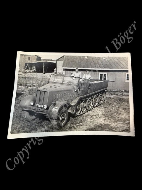 ALTES FOTO-FAHRZEUG-HALBKETTE-KENNUNG-GERDA GLITTA-WW2 EUR 90,90 ...
