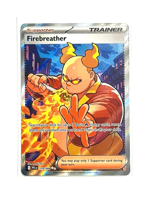 FIREBREATHER 119/094 ILLUSTRATION Rare Phantasmal Flames POKEMON TCG ...