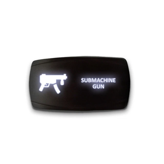 SUBMACHINE GUN - Horizontal LED Rocker Switch 5 Pin Dual Light 20A 12V ...
