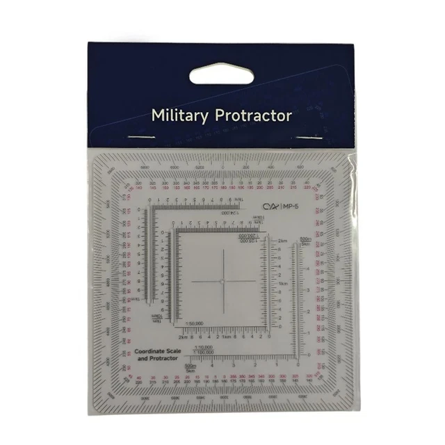 LAND NAVIGATION PROTRACTOR Protractor Map Tool Topographical Coordinate ...