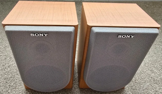 SONY SS-CNE3 BOOKSHELF Wooden Speakers Pair 6ohms Wired *WORKING* £18. ...