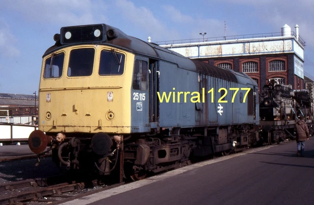 6X4 COLOUR RAILWAY photograph Class 25 25115 at Swindon Works 11.85 £1. ...