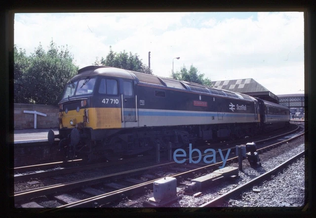 ORIGINAL 35MM SLIDE - Class 47/7 - 47710 waits at Perth, Scotland on 21 ...