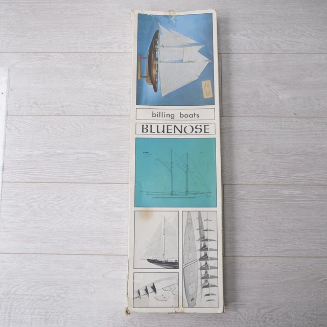 VINTAGE BILLING BOATS Bluenose Fishing Schooner Scale 1:75 Wooden Model ...
