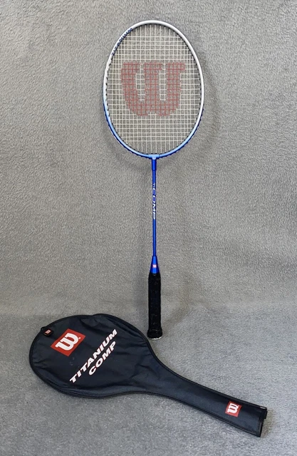 WILSON TITANIUM COMP Pro (SL4/3 1/2”) Badminton Racket w Cover. FL: 66 ...