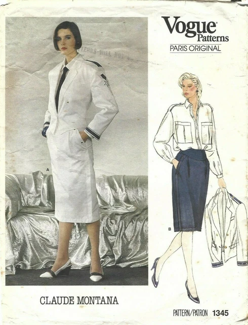 VOGUE DESIGNER SEWING Pattern 1345, Montana, Jacket, Skirt, Shirt, Size ...