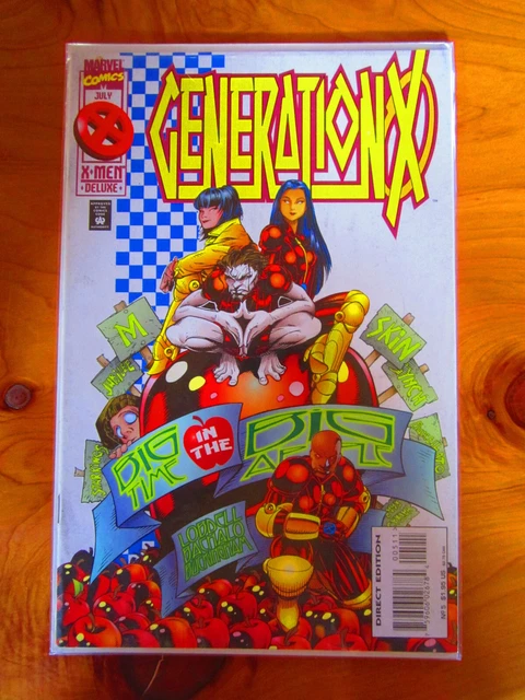 COMIC BOOK GENERATION X Marvel Vol. 1 No. 5 July 1995 Great ** Must See ...