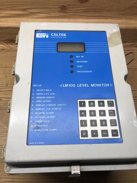 CELTEK ELECTRONICS CONTROLLER model lm100 level monitor Lm101 Rev 06 ...