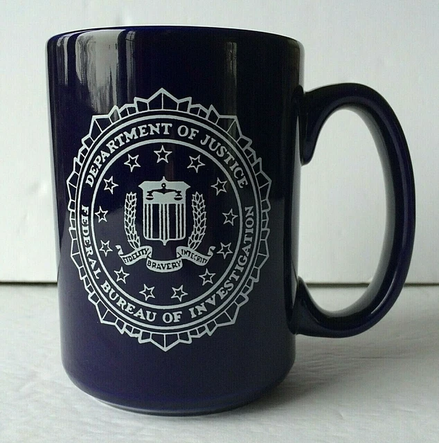 FBI DEPARTMENT OF Justice Connecticut Office Coffee Mug Cobalt Blue ...