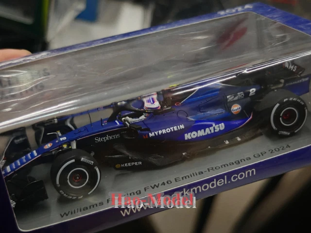 SPARK 1/43 WILLIAMS FW46 Italy Station Sargent 2024 F1 Resin Diecast ...